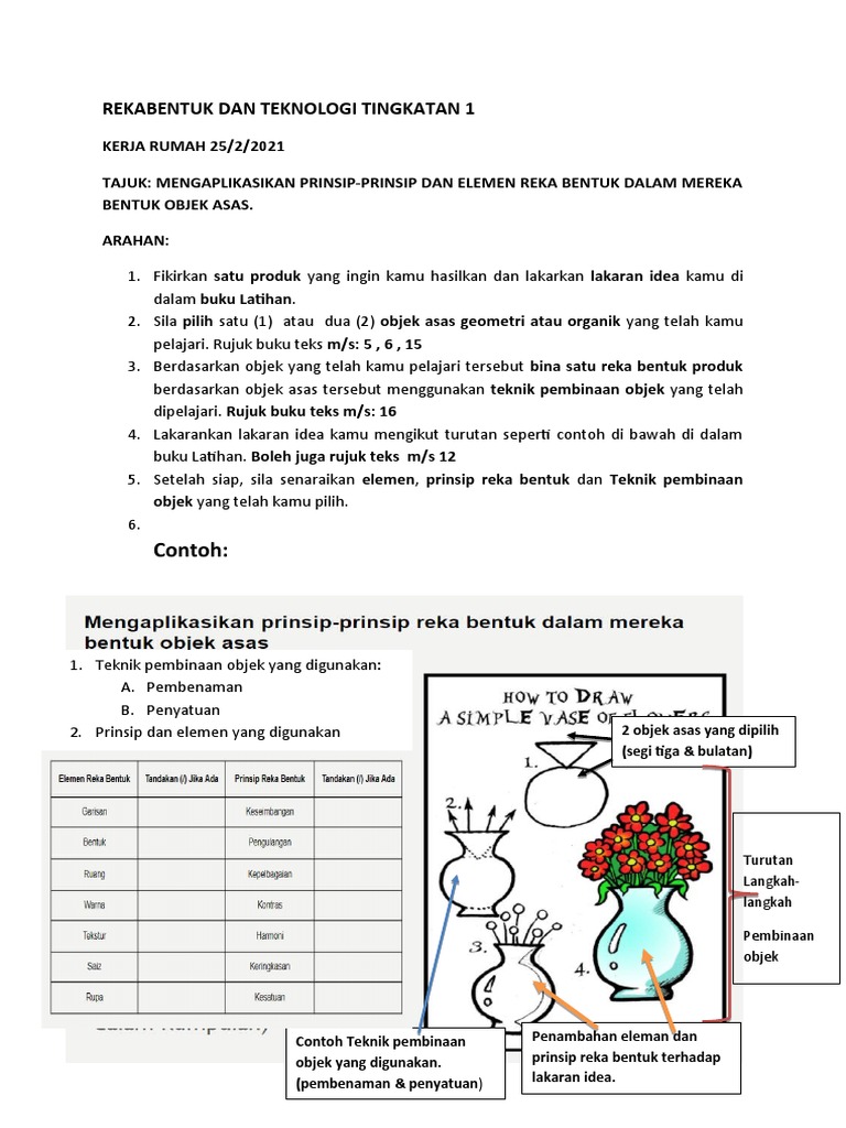 Latihan Elemen Dan Prinsip Reka Bentuk | PDF