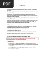 Saccadic Eye Movement Exercises Guide | PDF