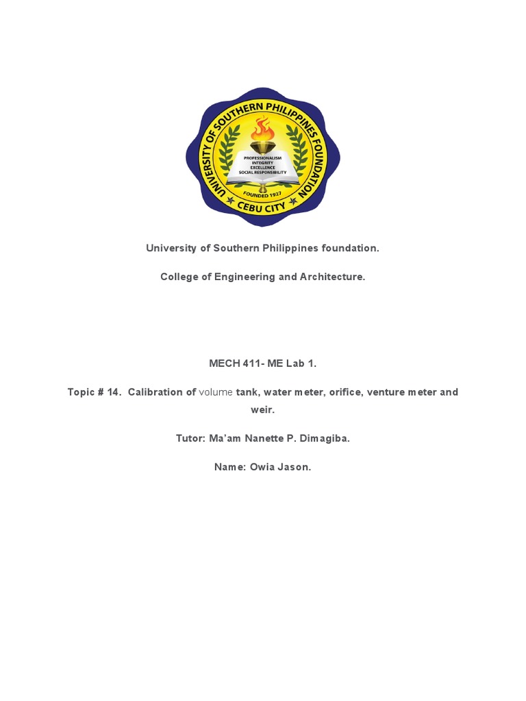 Calibration Volume Lab Report | PDF | Flow Measurement | Calibration