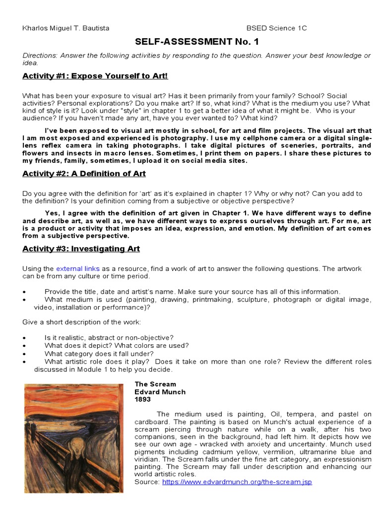 Assessment 1 | PDF | Paintings | Camera