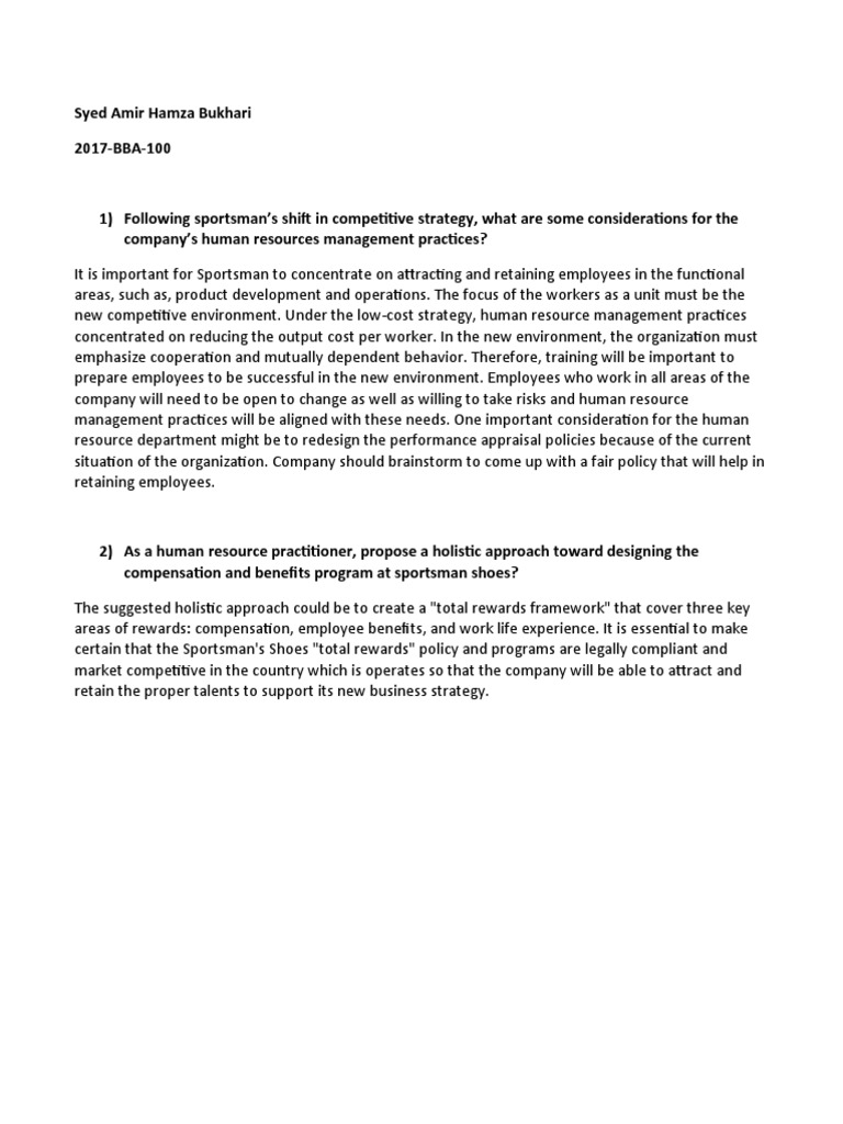 Compensation Case Study | PDF | Business