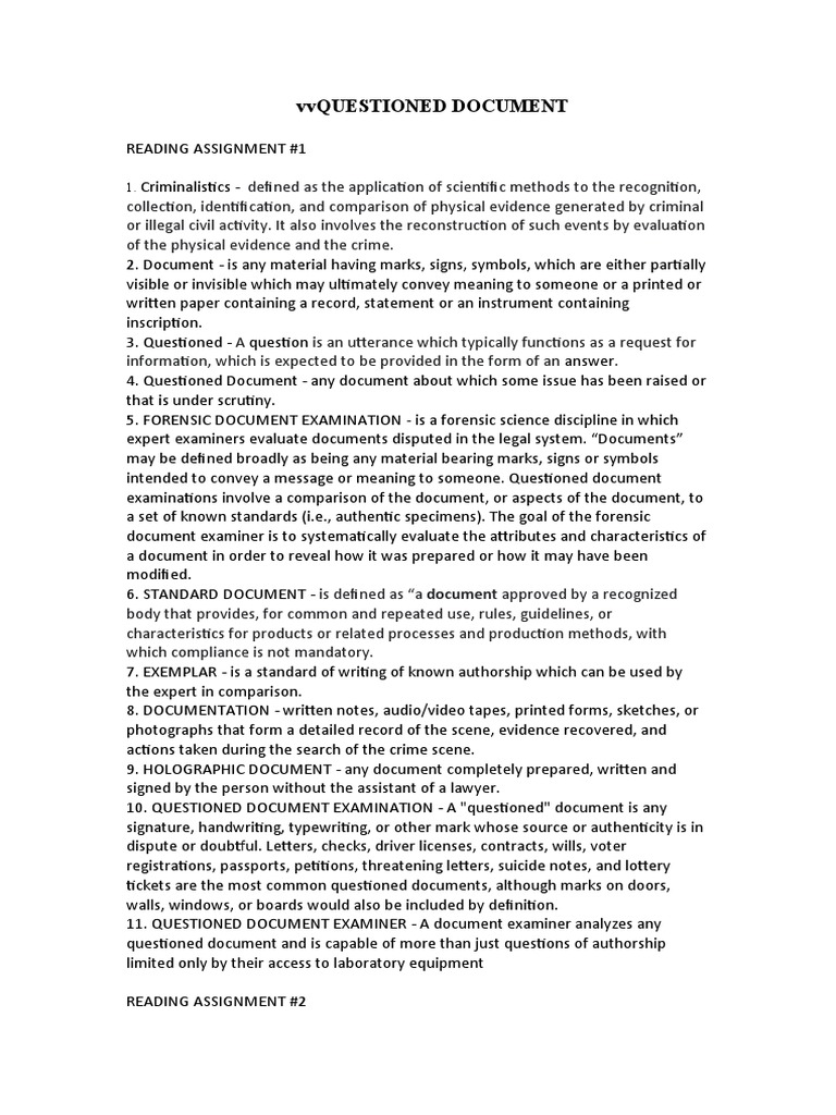 Questioned Document | PDF | Police | Science