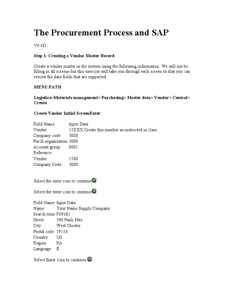 The Procurement Process and SAP | PDF | Invoice | Receipt