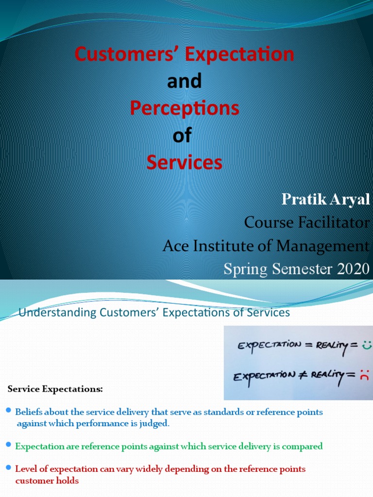 Customer Expectations and Perceptions | PDF | Customer Satisfaction ...