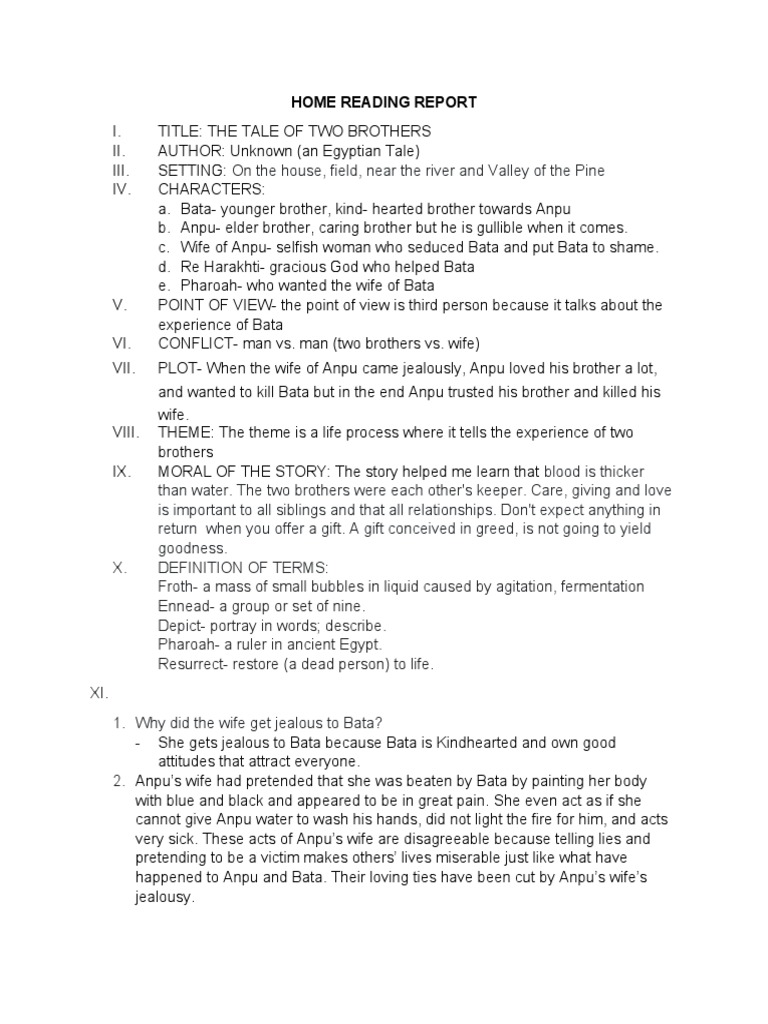 Home Reading Report | PDF