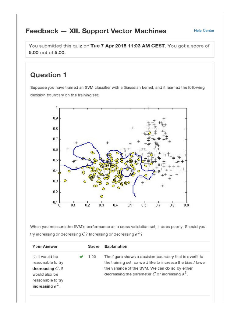 XII. Support Vector Machines | PDF | Support Vector Machine | Computational Neuroscience