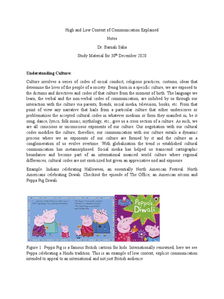 High vs. Low Context Communication | PDF | Communication | Human ...