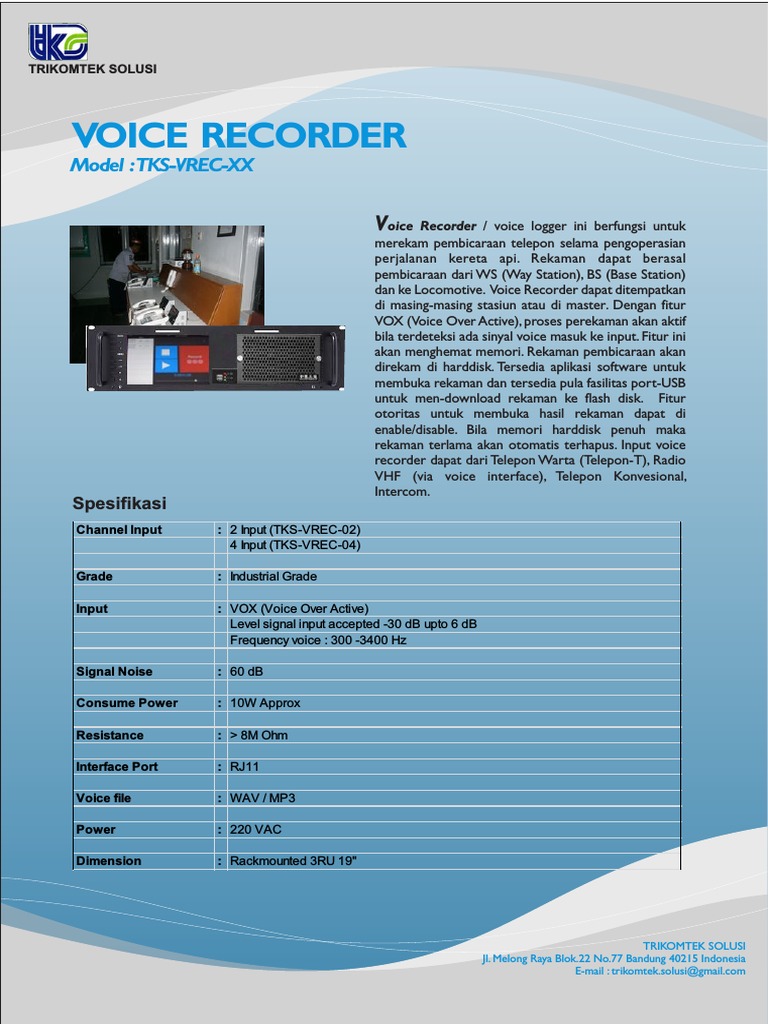 Brosur Voice Rec | PDF