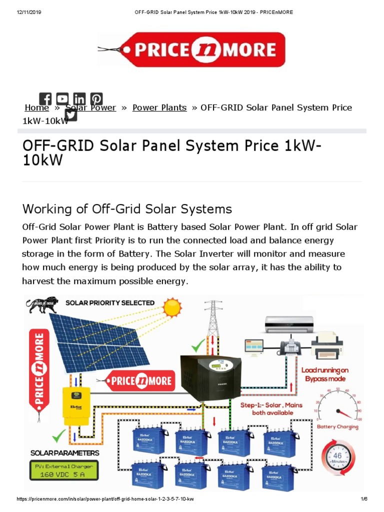 Off-Grid Solar System Prices 1kW-10kW | PDF