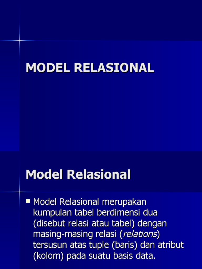 Model Relasional dan Transformasi ke Basis Data Relasional | PDF