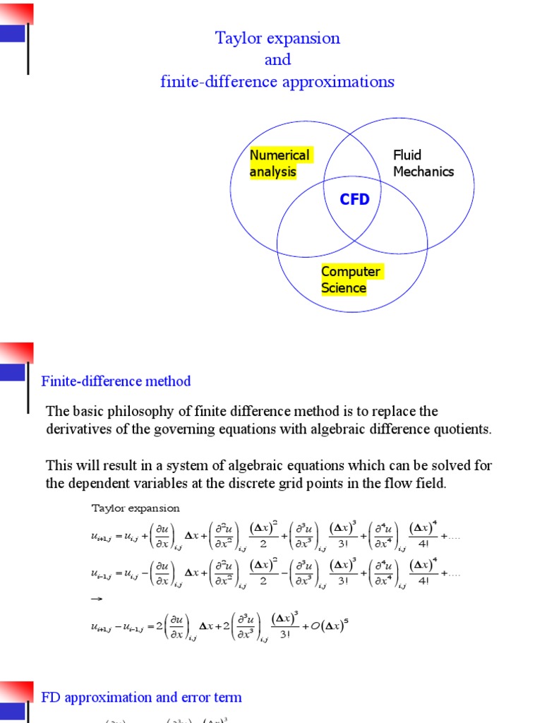 4.taylor Expansion | PDF | Finite Difference | Differential Equations
