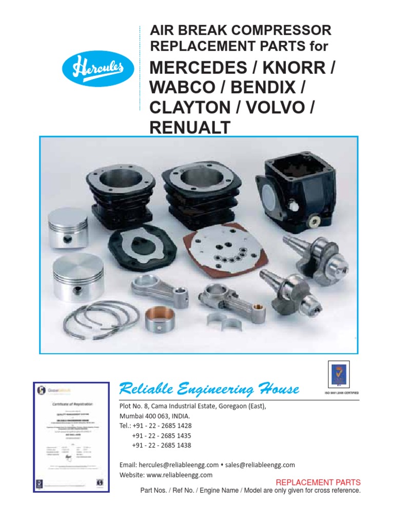 Mercedes / Knorr / Wabco / Bendix / Clayton / Volvo / Renualt | PDF | Piston | Cylinder (Engine)