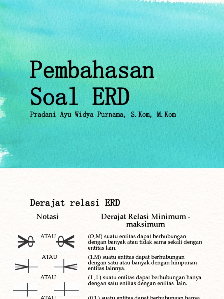 Pertemuan 7 Pembahasan Soal ERD | PDF