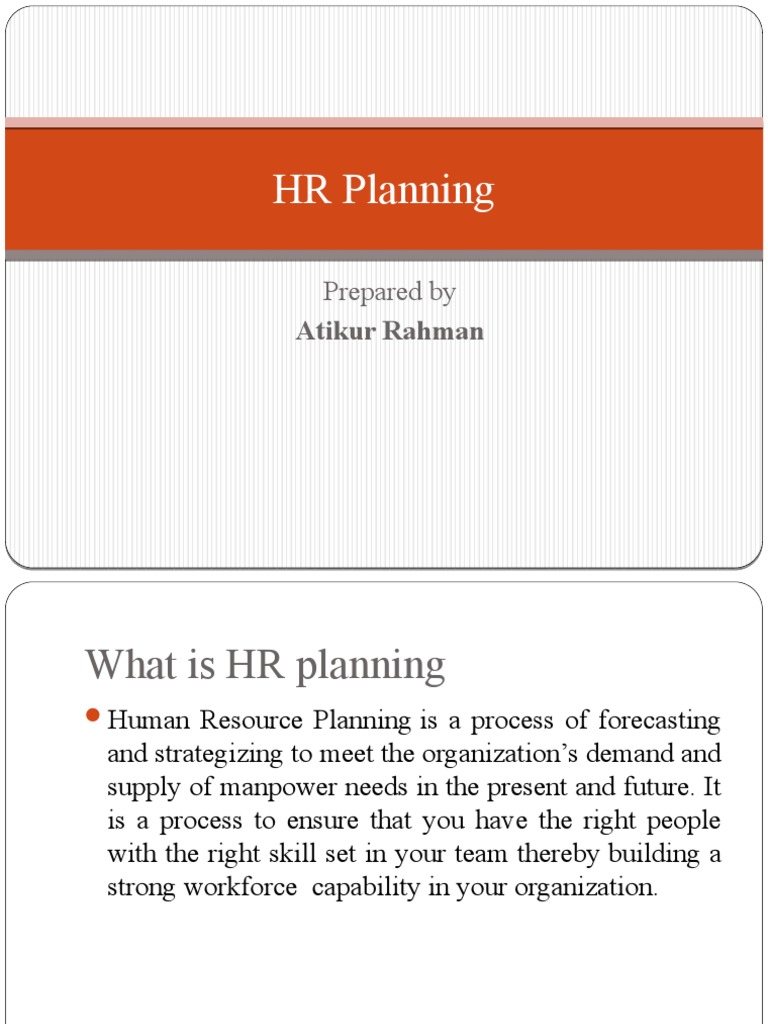 HR Planning | Download Free PDF | Human Resources | Human Resource ...