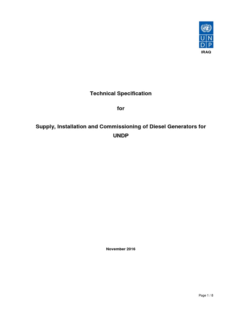 Technical Specification: Page 1 / 8 | PDF | Pipe (Fluid Conveyance ...