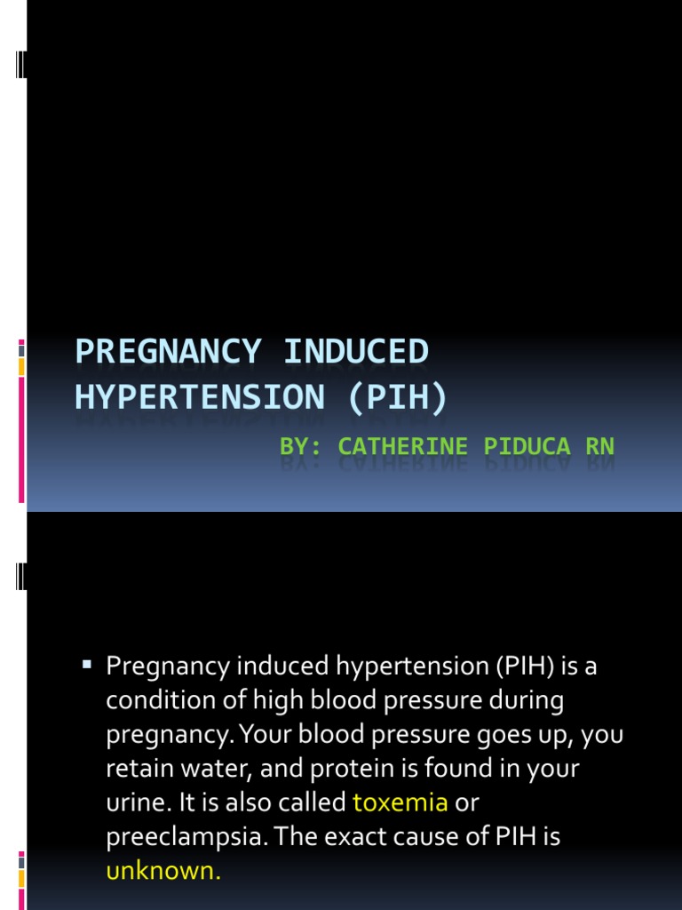 Pregnancy Induced Hypertension Pih | PDF | Hypertension | Blood Pressure