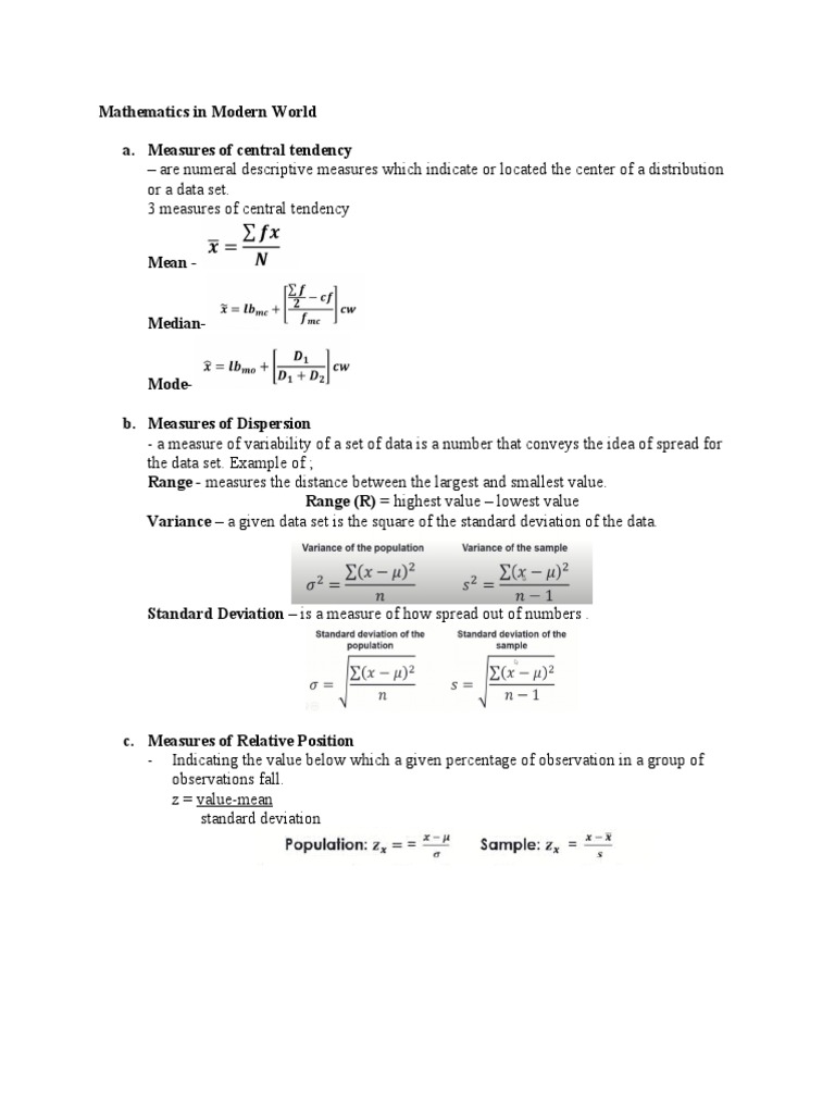 Mathematics in Modern World | PDF