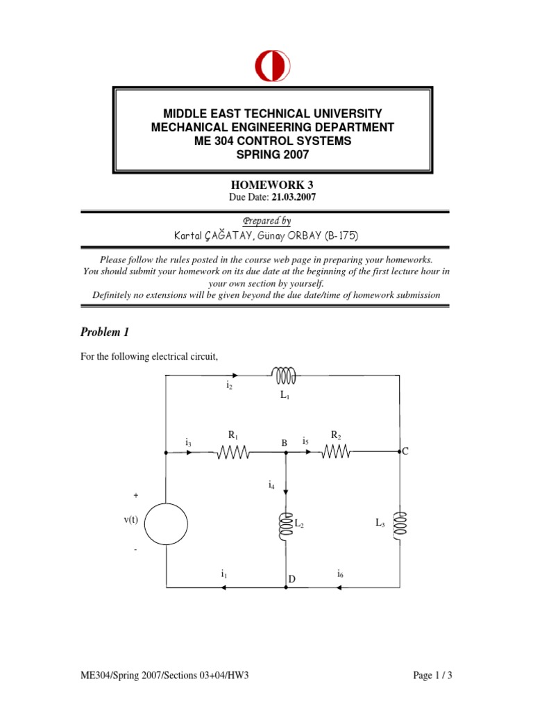 Middle East Technical University Mechanical Engineering Department Me ...