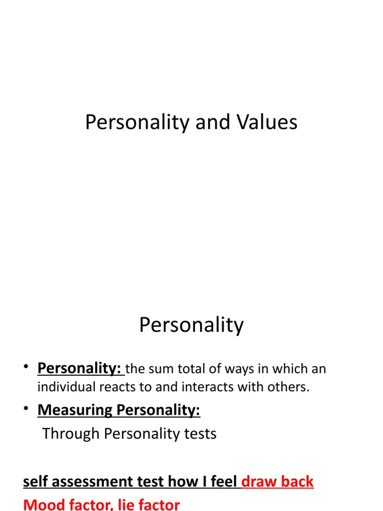 Understanding Personality and Values | PDF | Personality Type ...