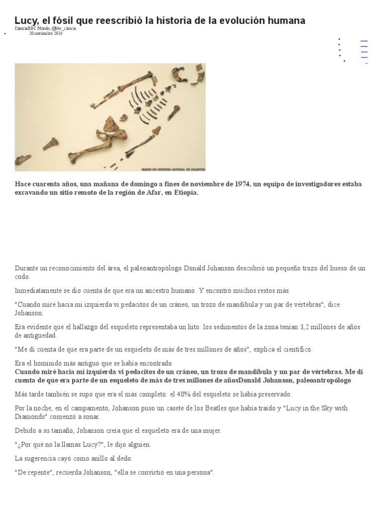 Lucy | PDF | Lucy (Australopithecus) | Homo