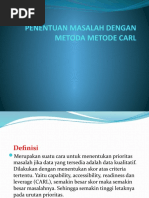 Metode Manajemen CARL Dalam Menentukan Prioritas Masalah | PDF