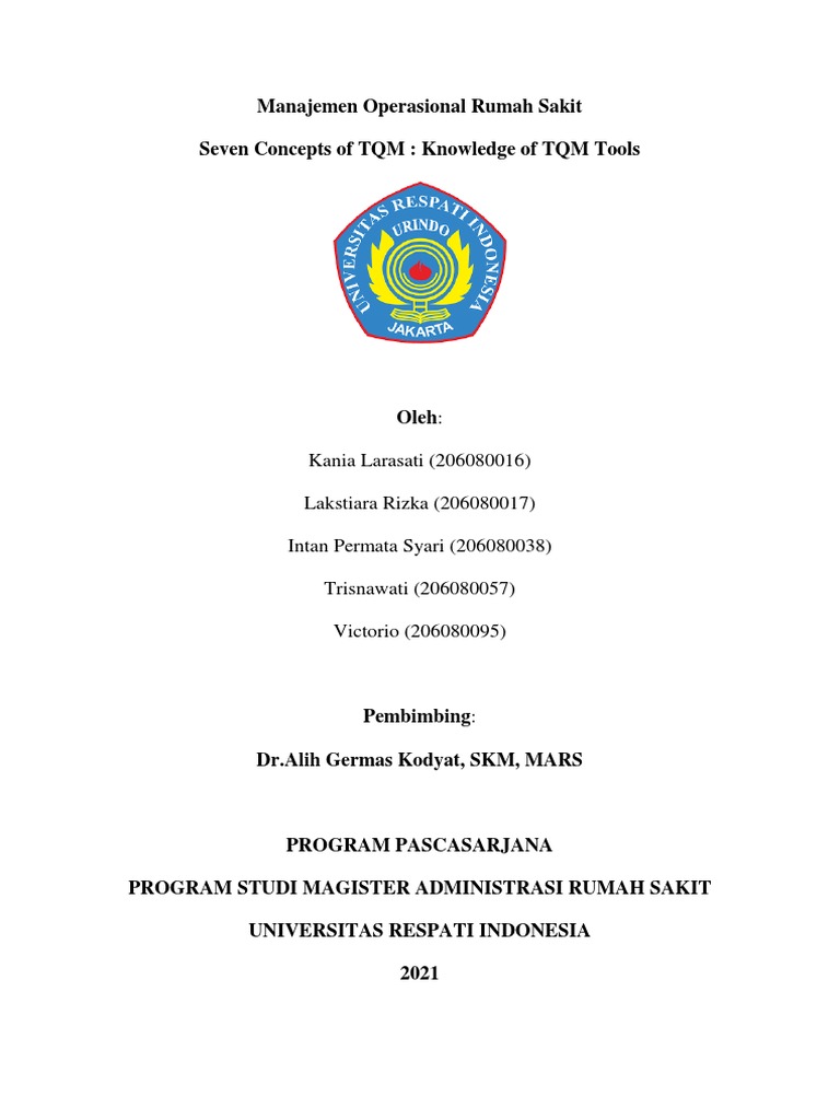 7 Concepts of TQM. Knowledge of TQM Tools | PDF