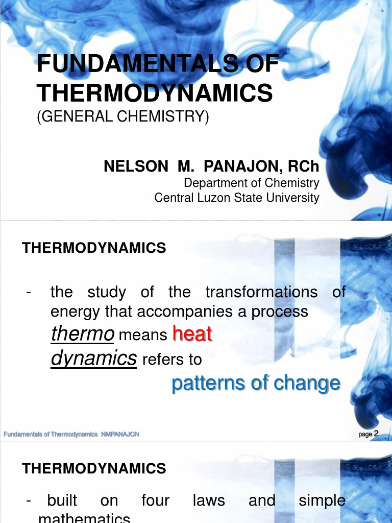 Principles of Chemistry - Fundamentals of Thermodynamics | PDF | Gibbs ...