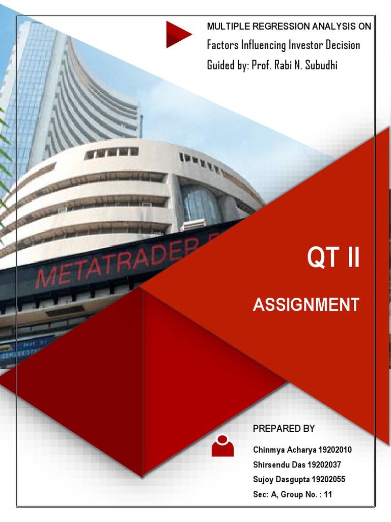QT Project 2 | PDF | Errors And Residuals | Regression Analysis