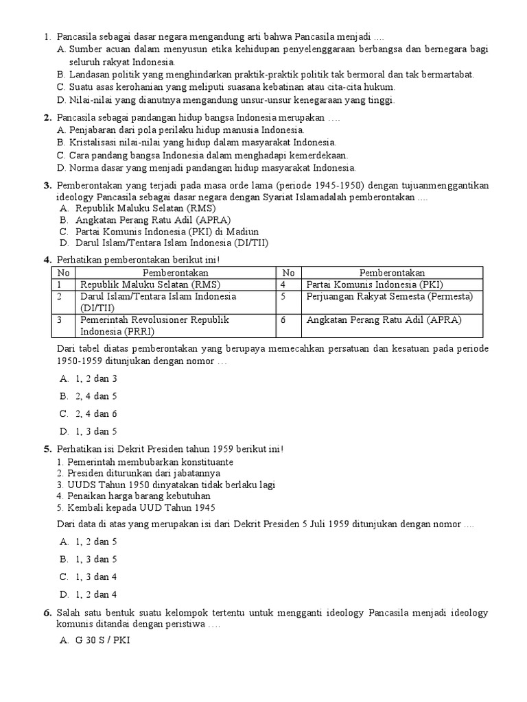Soal US PKN Kelas 9 | PDF