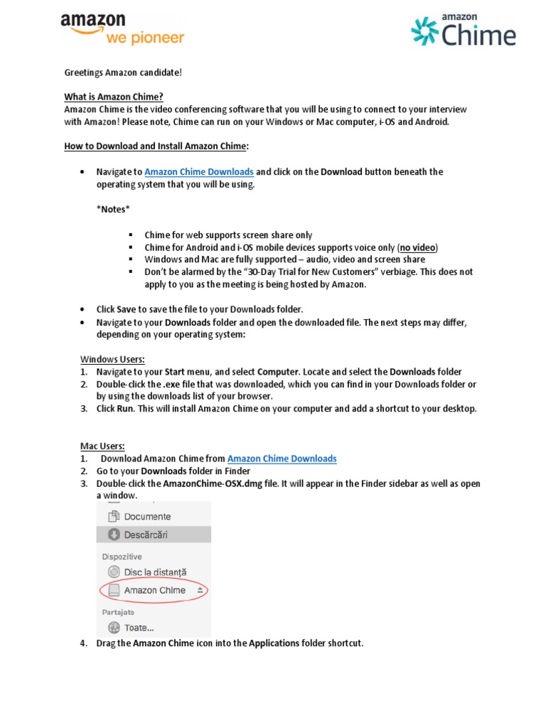 Amazon Chime Setup for Interviews | PDF | Computers