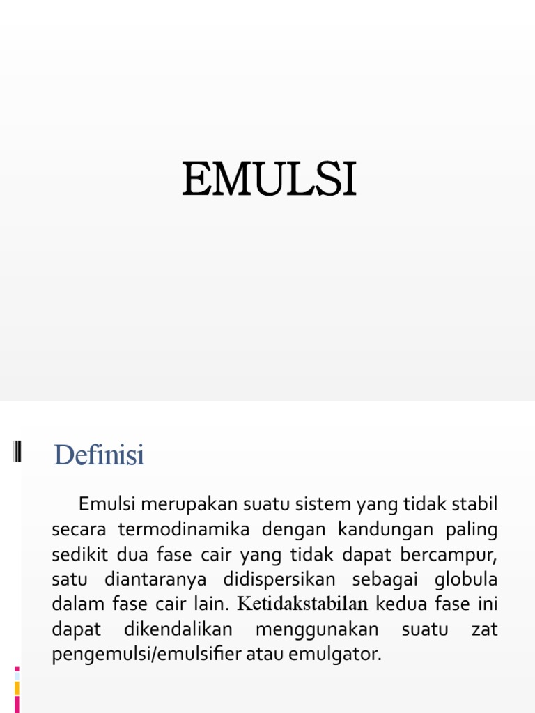 Emulsi | PDF