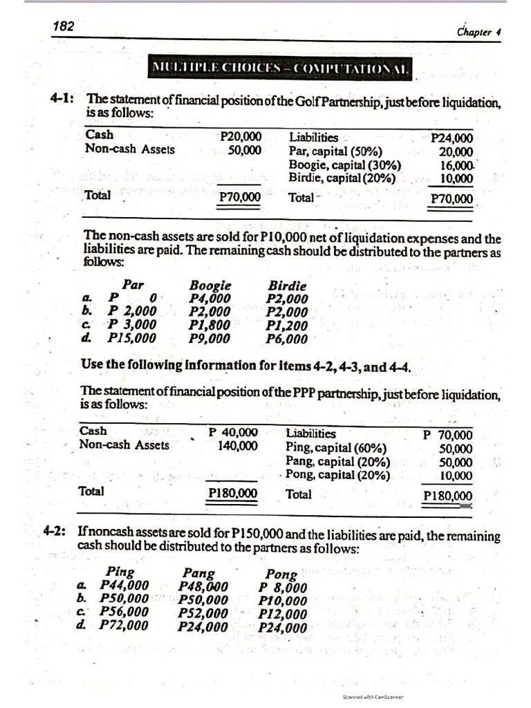 Partnership Liquidation | PDF