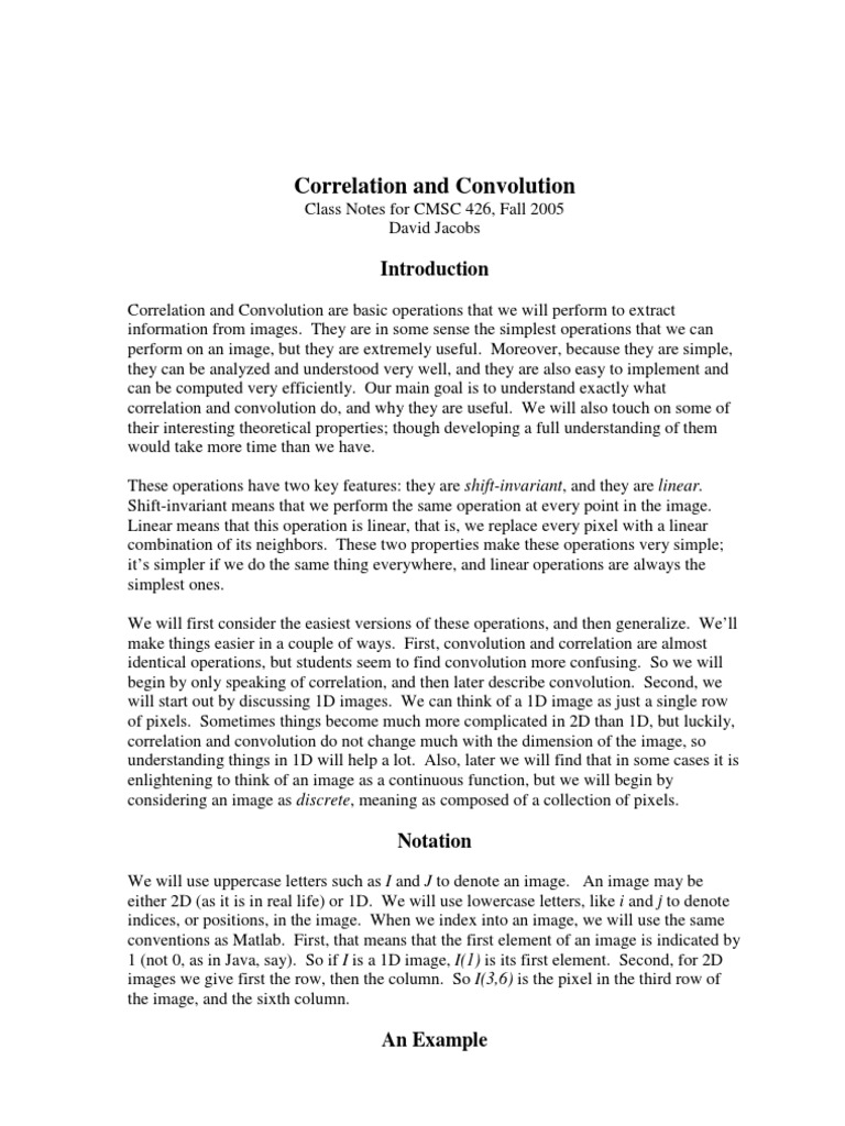 Correlation and Convolution | PDF | Basis (Linear Algebra) | Fourier Series