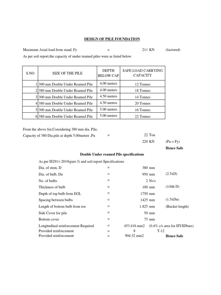 Design of Pile Foundation | PDF | Deep Foundation | Structural Engineering