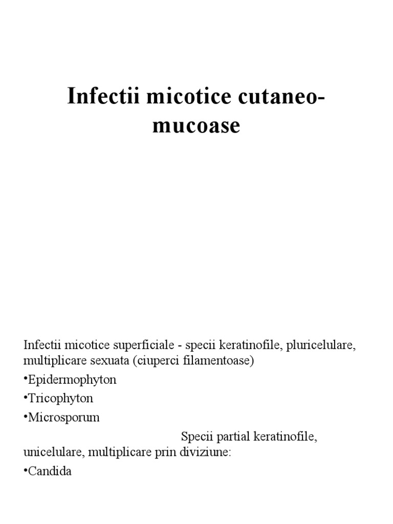 Curs Sapt 4 - CURS MICOZE STOMA 2019 | PDF