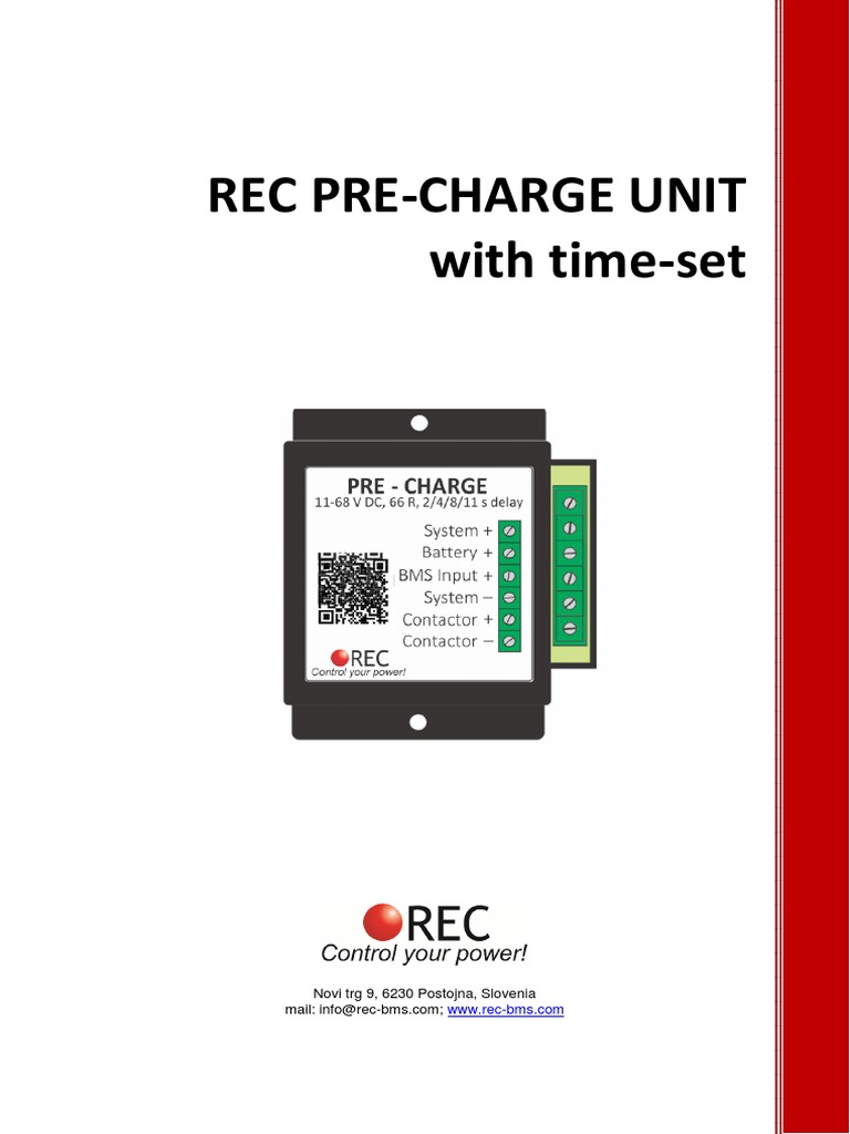 REC PRE-CHARGE UNIT with time-set | PDF | Inductor | Relay