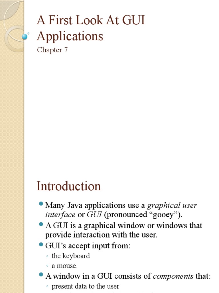Chapter 7 - A First Look at GUI Applications | Download Free PDF | Class (Computer Programming ...