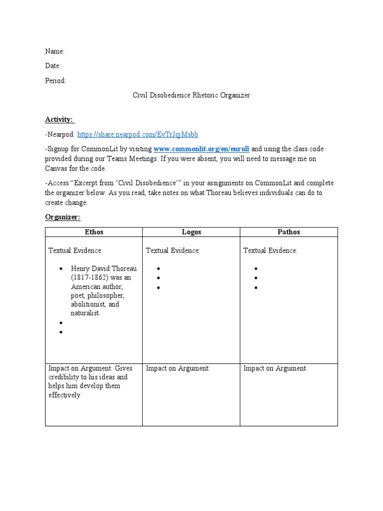 Civil Disobedience Rhetoric Guide | PDF