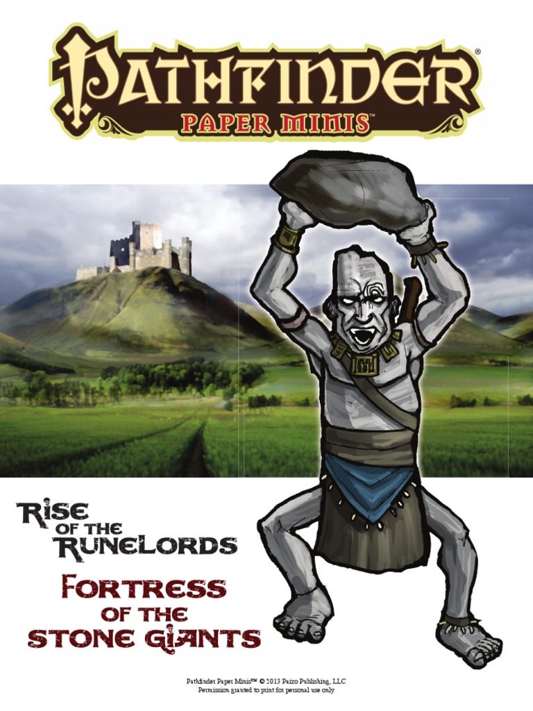 Paper Minis - Rise of The Runelords 4 - Fortress of The Stone Giants | PDF | Game Manufacturers ...