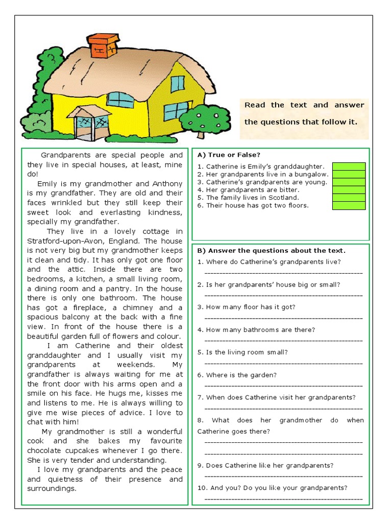 Read The Text and Answer The Questions That Follow It | PDF | Home | Family