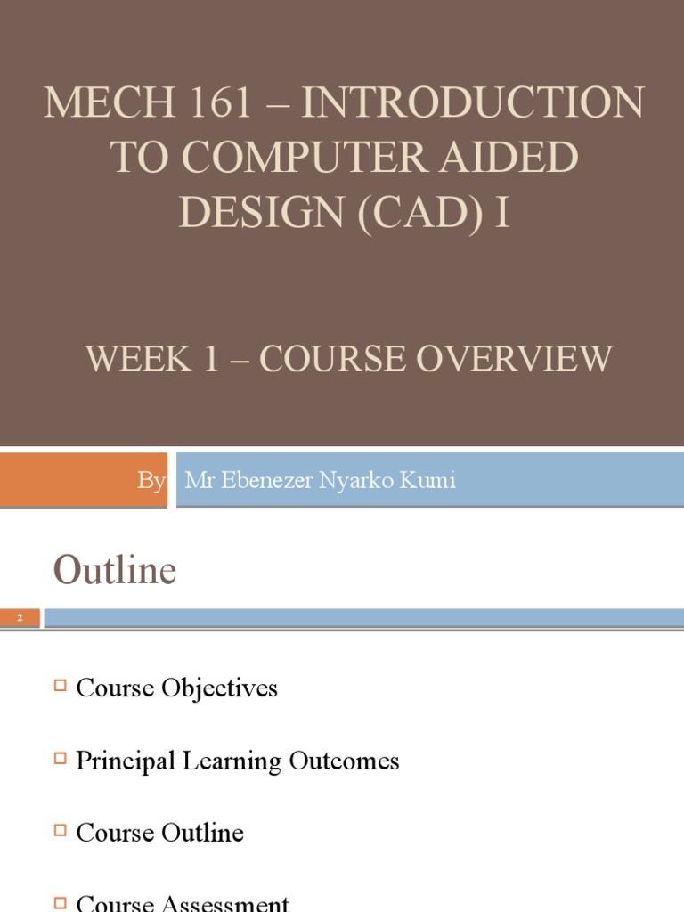 CAD I Course Overview and Objectives | PDF | Engineering Design Process ...
