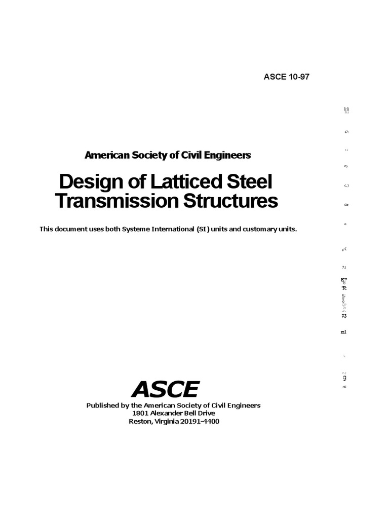 ASCE 10-97: Latticed Steel Design Guide | PDF | Economy Of The United ...