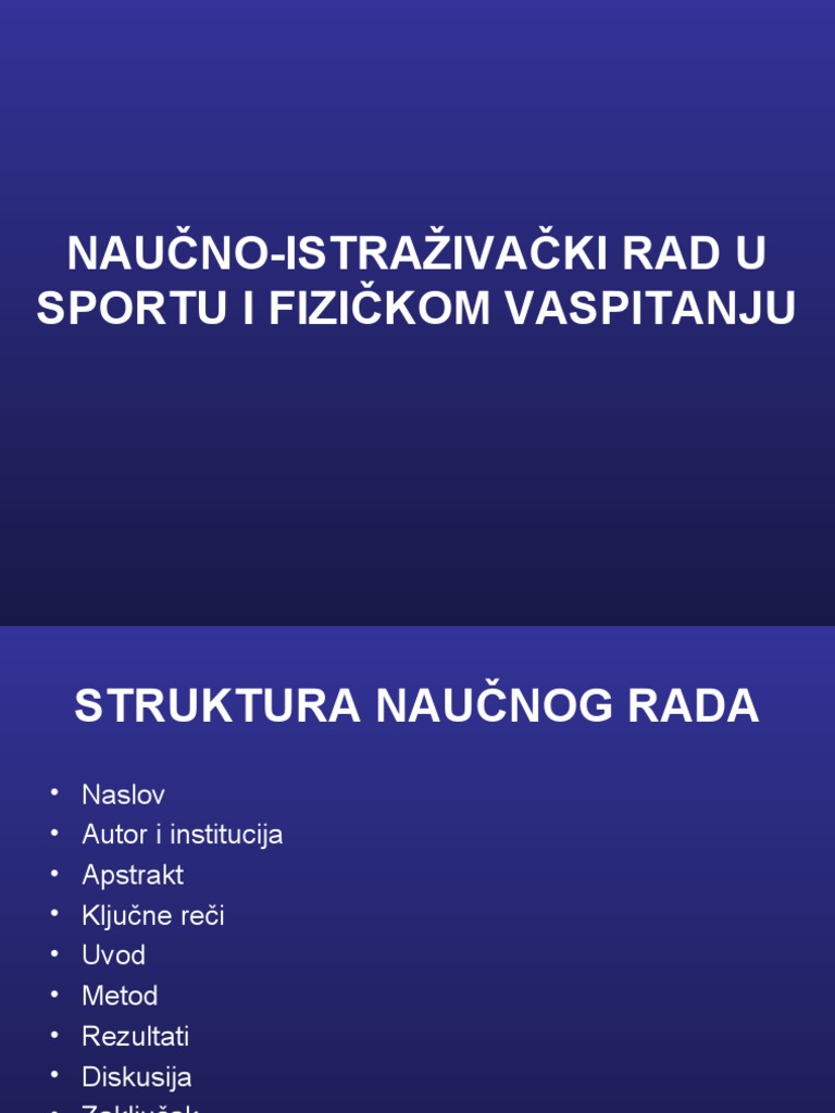 04 Struktura Naucnog Rada | PDF