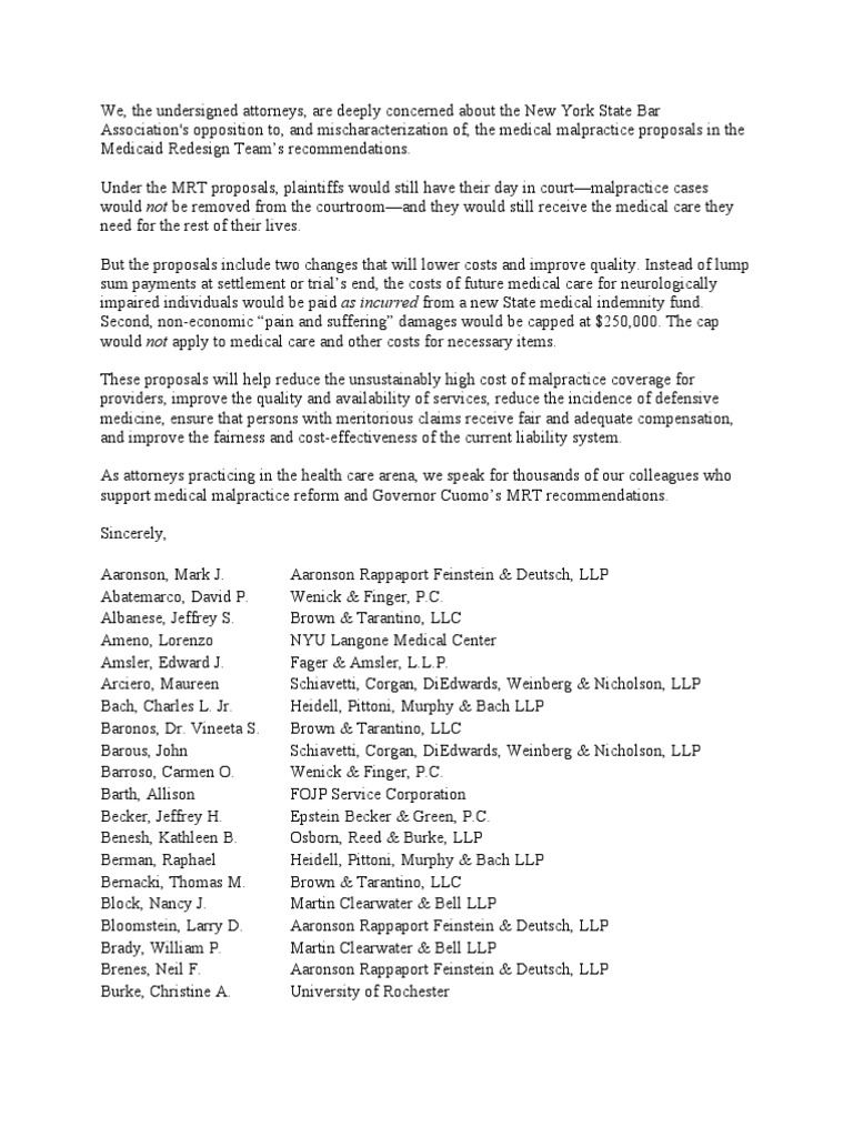 Support for Medical Malpractice Reform | PDF | Medical Malpractice In ...