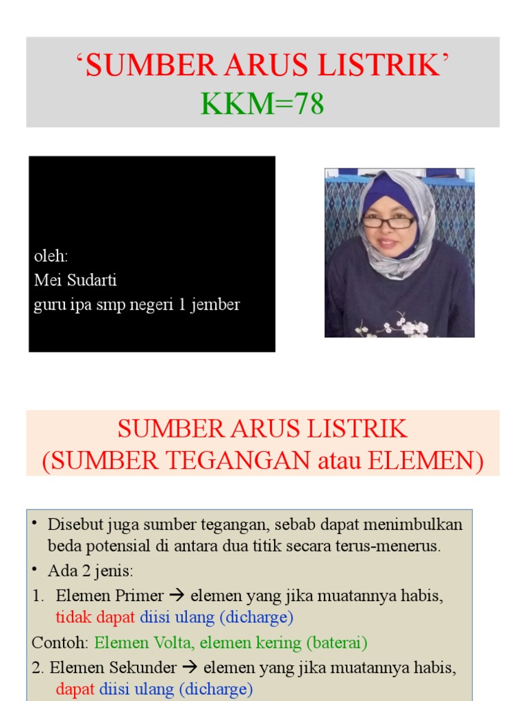 Sumber Arus Listrik | PDF | Sains & Matematika