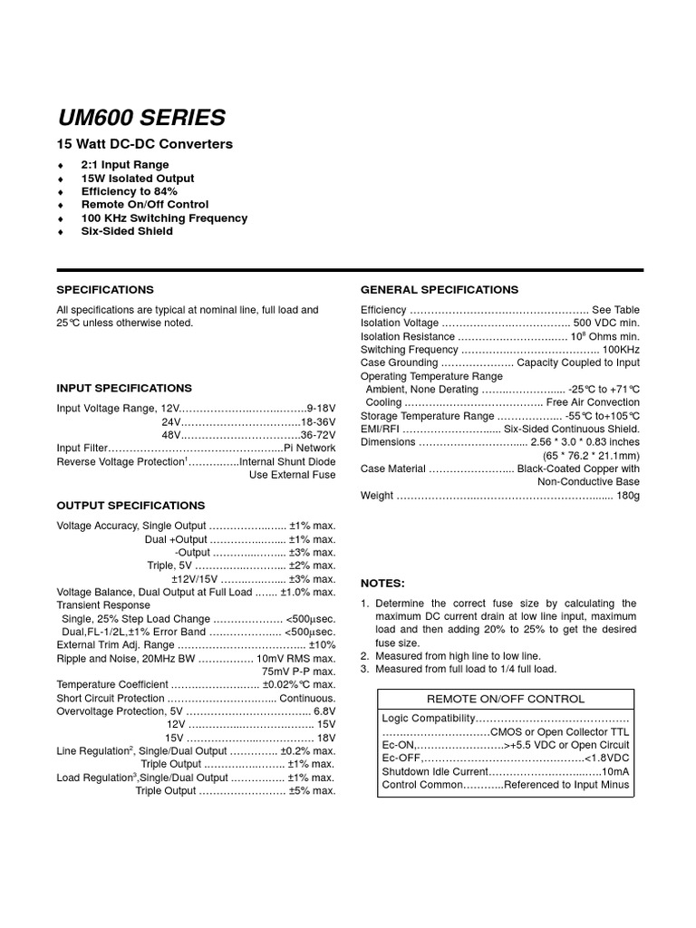 Datasheet IC Series UM600 | PDF | Electrical Engineering | Electromagnetism