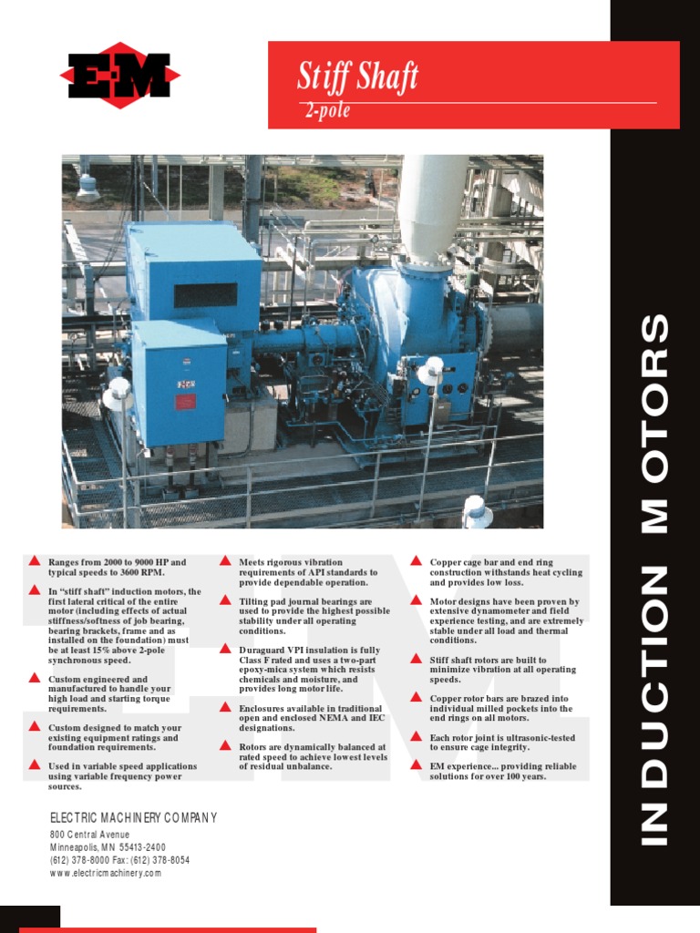 Induction Motors Stiff Shaft | PDF | Engines | Mechanical Engineering