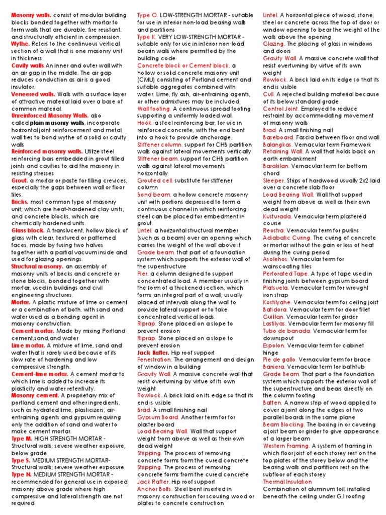 Masonry Walls | PDF | Concrete | Masonry