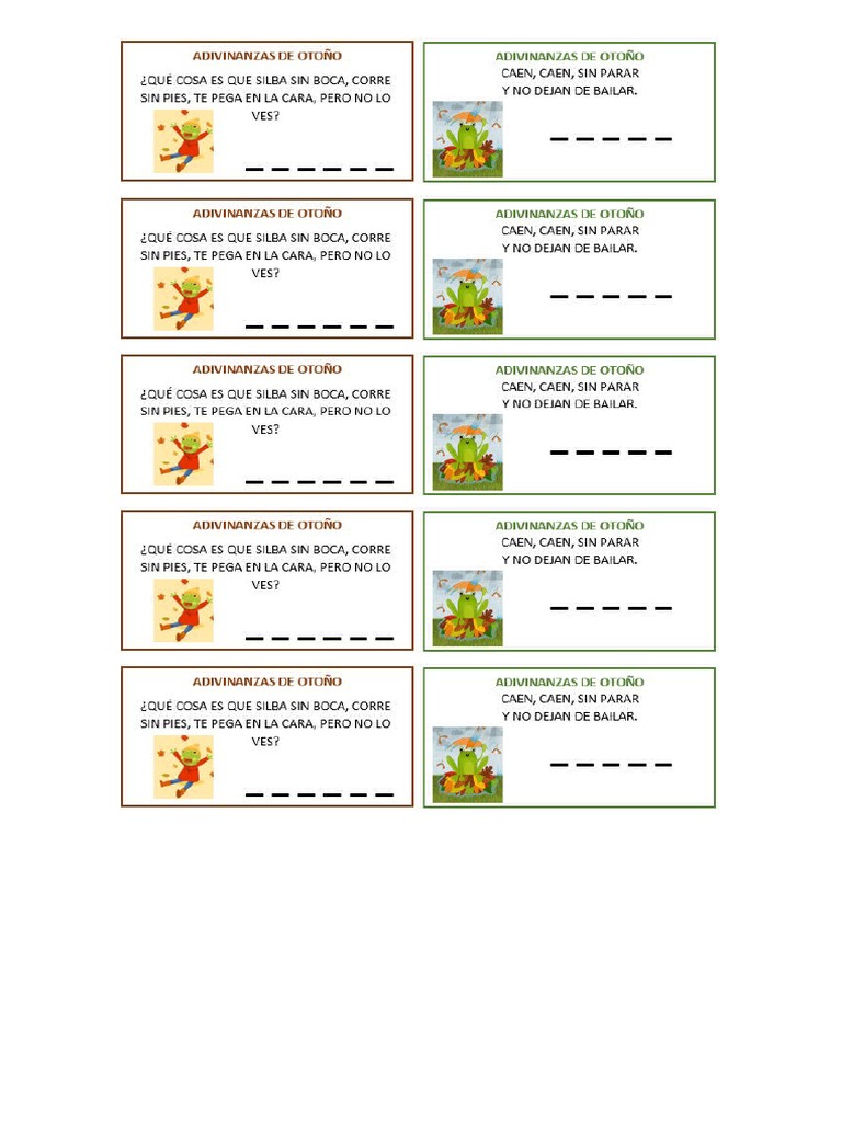 Adivinanzas Otoño | PDF