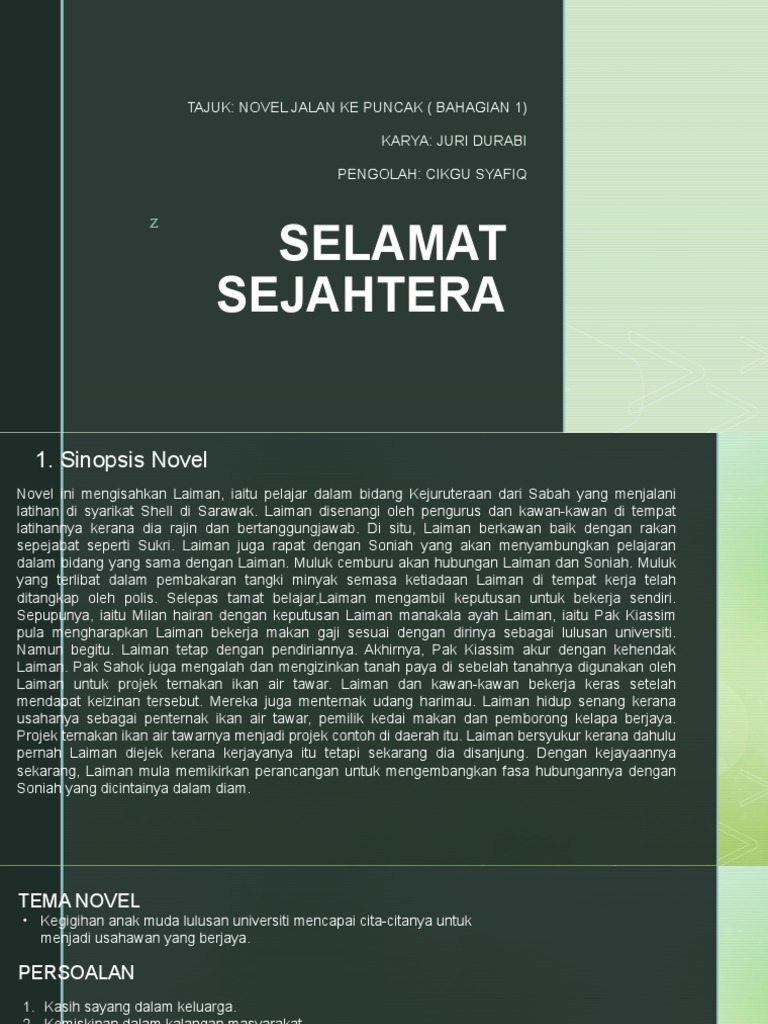 Sinopsis Novel Jalan ke Puncak | PDF